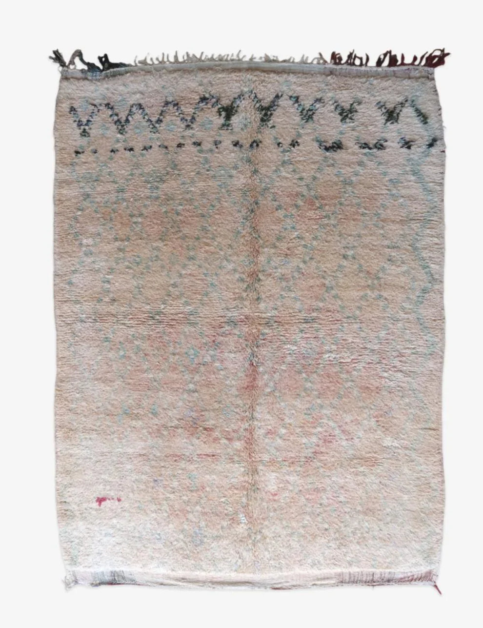 Authentic Berber Moroccan Rug 9′×6.6′ | Vintage Wool Statement – Surcoma